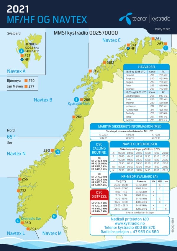 MF/HF and Navtex - Norwegian Cruising Guide